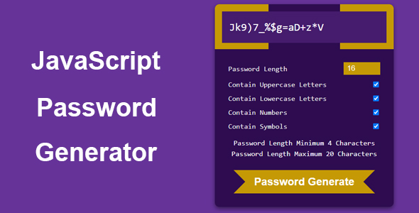 [download] Javascript Password Generator Themehits